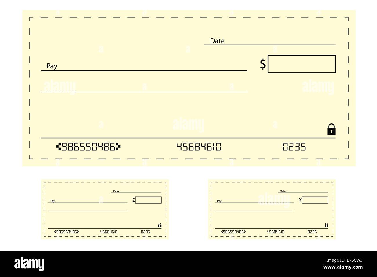 Blank american check cheque hi-res stock photography and images - Alamy