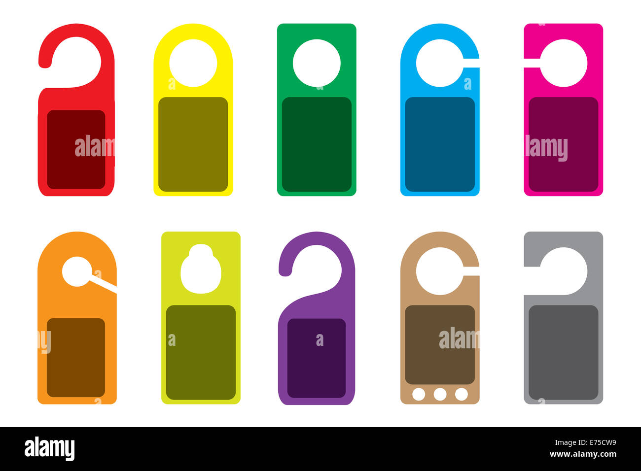 An Illustration of blank colourful Do Not Disturb Signs Stock Photo - Alamy