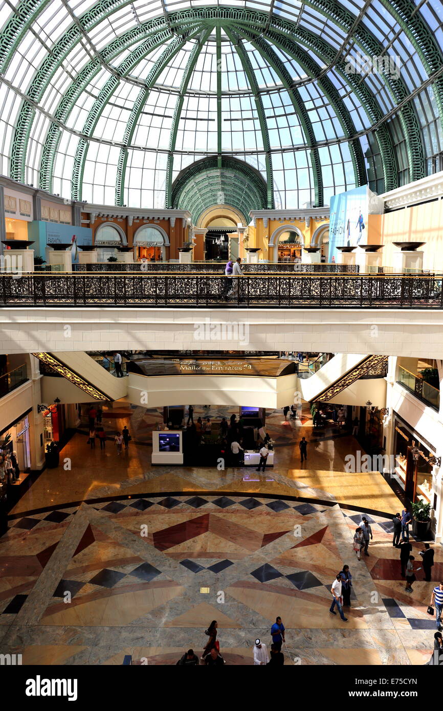 Interior of Mall of the Emirates, Dubai, United Arab Emirates Stock ...