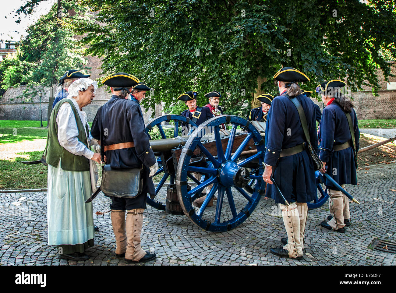 Italy Piedmont Turin 06th September 2014 reenactment of the siege of ...