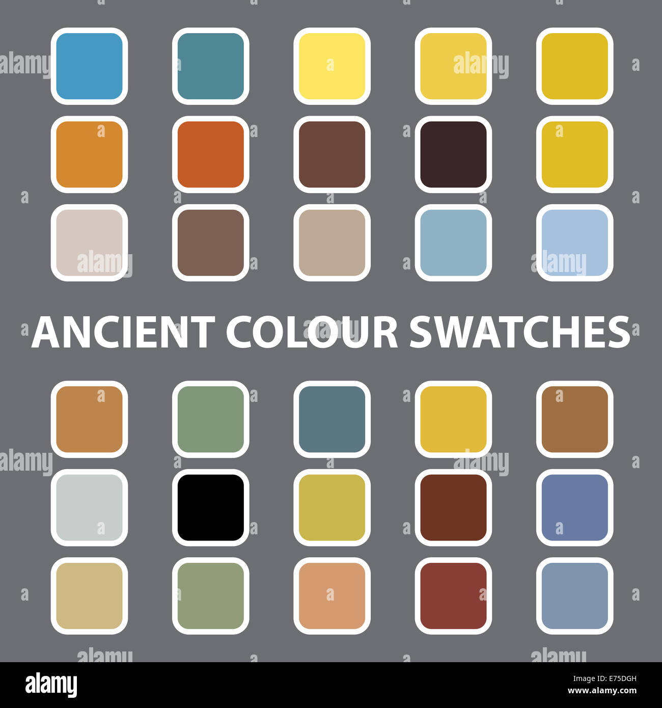 An Illustration of Colourful Swatches on Grey Background Stock Photo ...