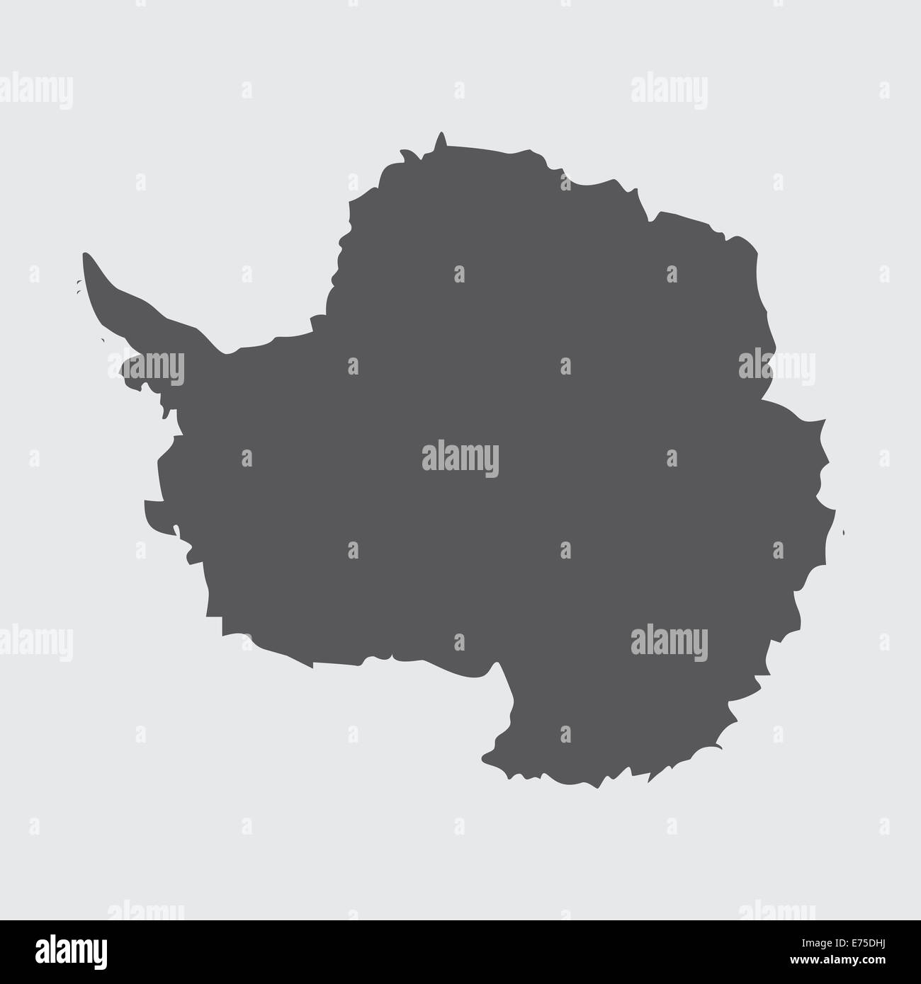 An Illustration on isolated background of the continent of Antarctica ...