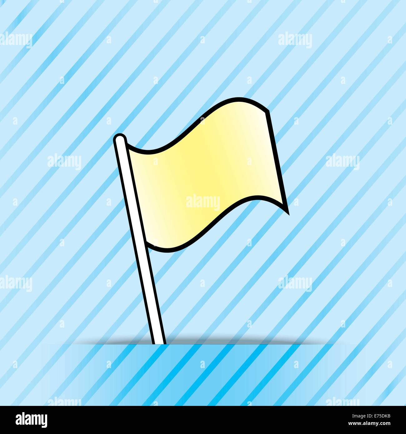 An Illustration of an empty flag on blue background Stock Photo - Alamy