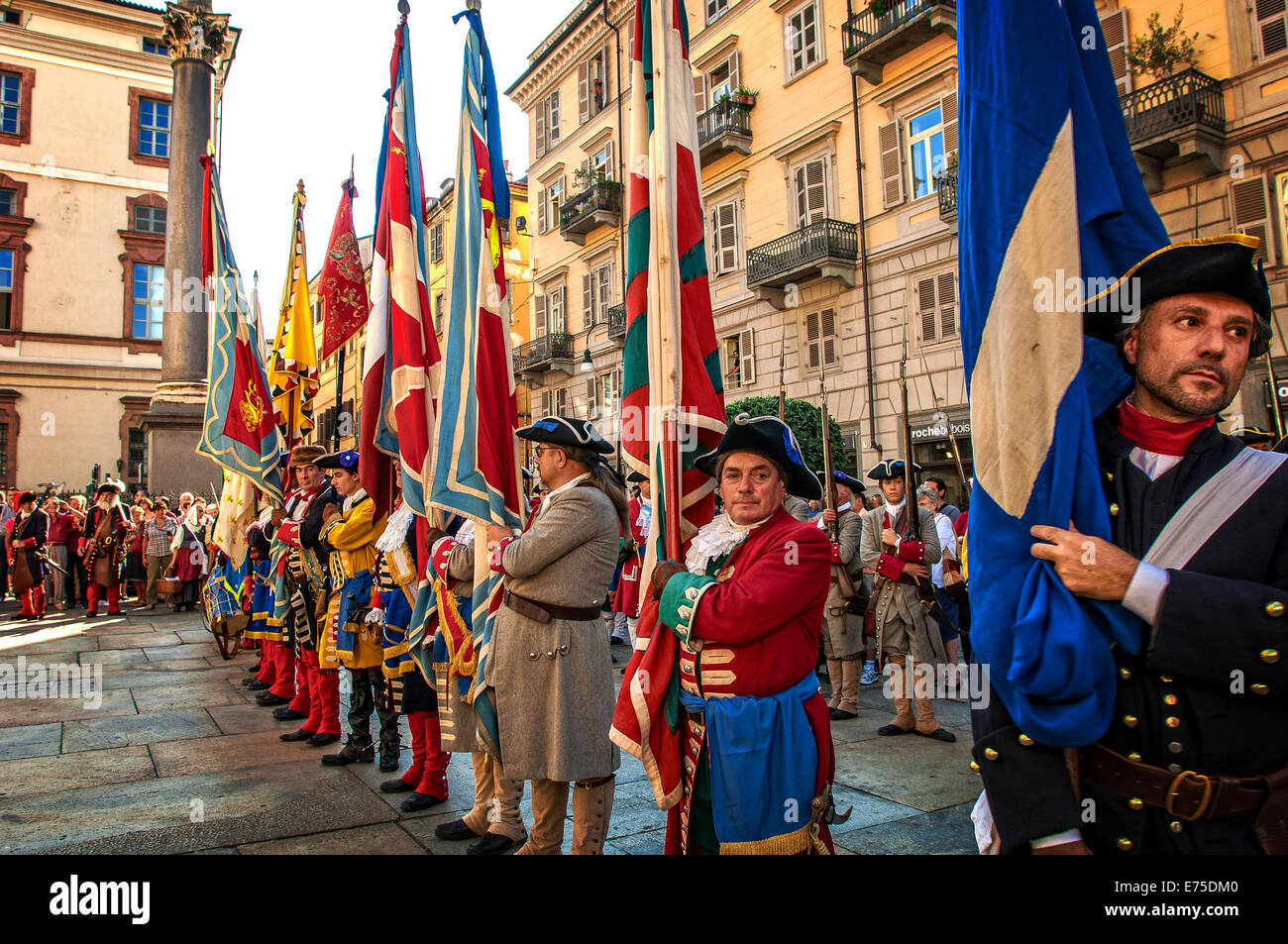 Italy Piedmont Turin 06th September 2014 reenactment of the siege of ...