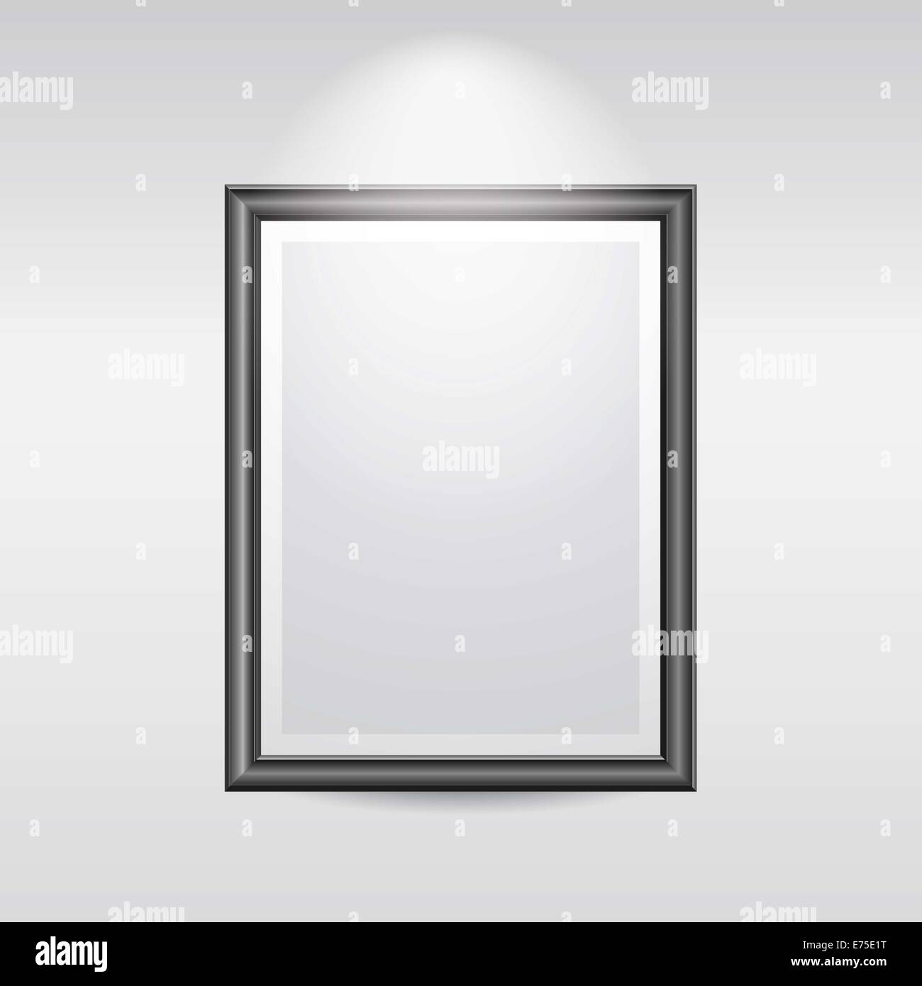 A Gallery Interior with empty frames lit up Stock Photo - Alamy