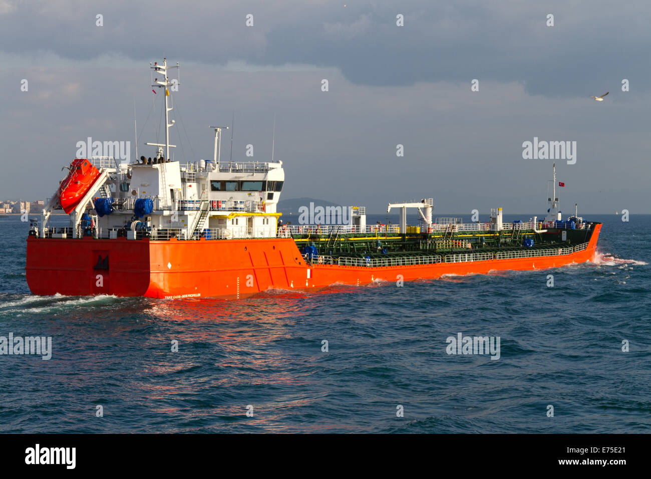 International orange oil tanker hi-res stock photography and images - Alamy