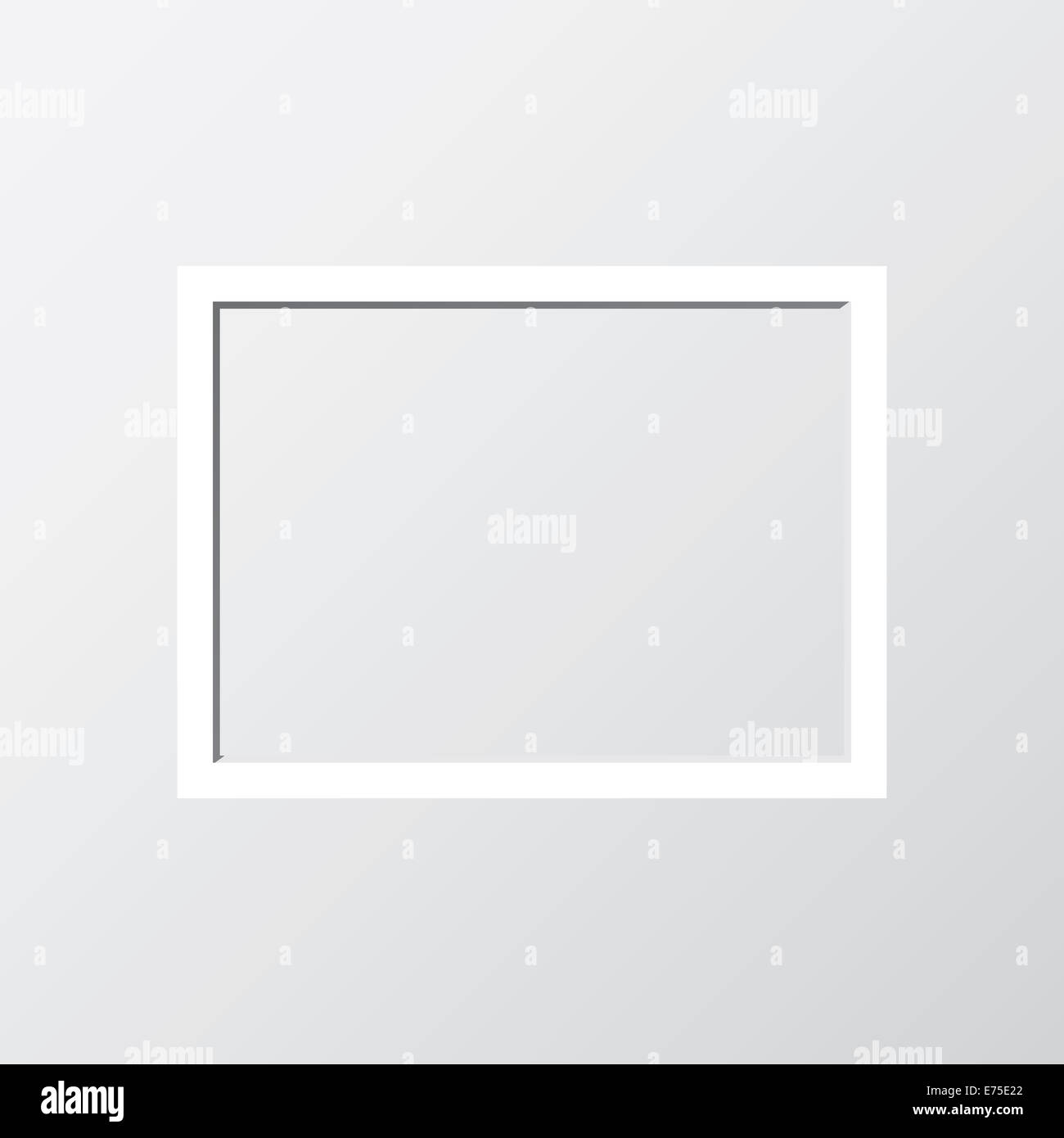 An Illustration of a picture frame on grey background Stock Photo - Alamy