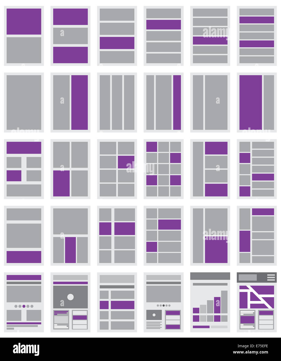 An Illustration of Website Flowcharts and Site Maps Stock Photo - Alamy