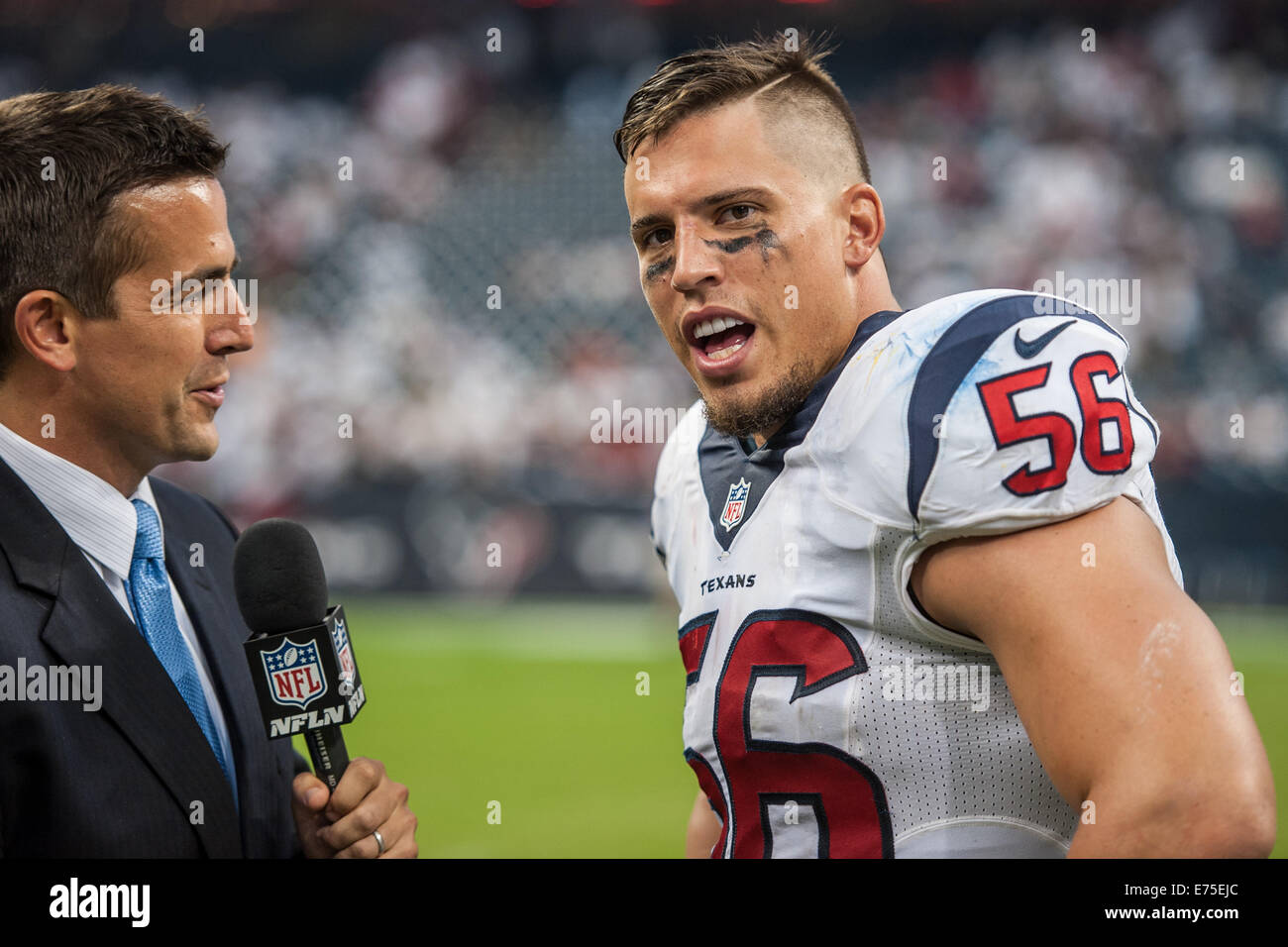 Houston, Texas, USA. 7th Sep, 2014. Houston Texans inside linebacker ...