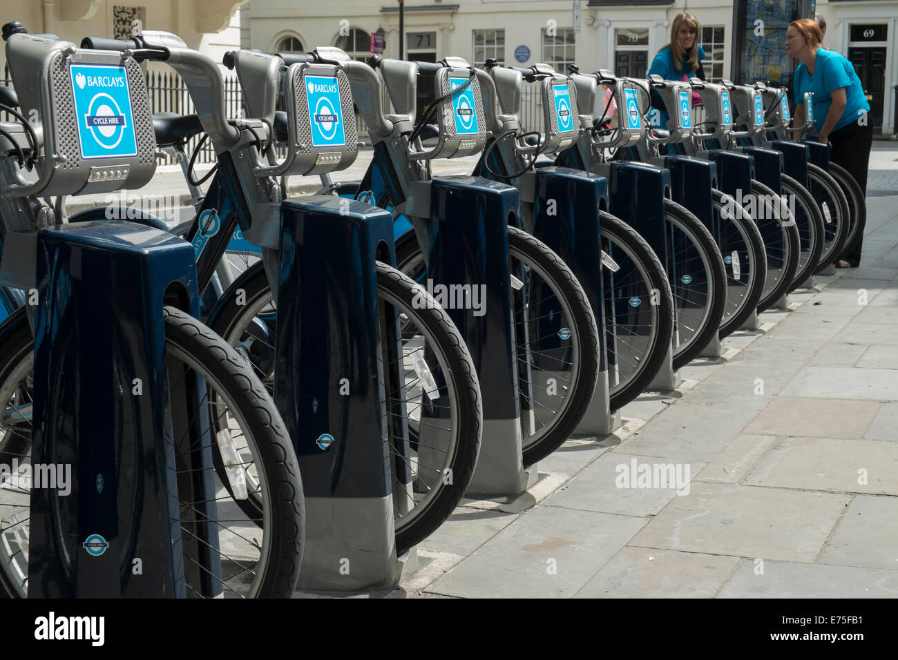 "Boris Bikes" for hire in London UK Stock Photo - Alamy