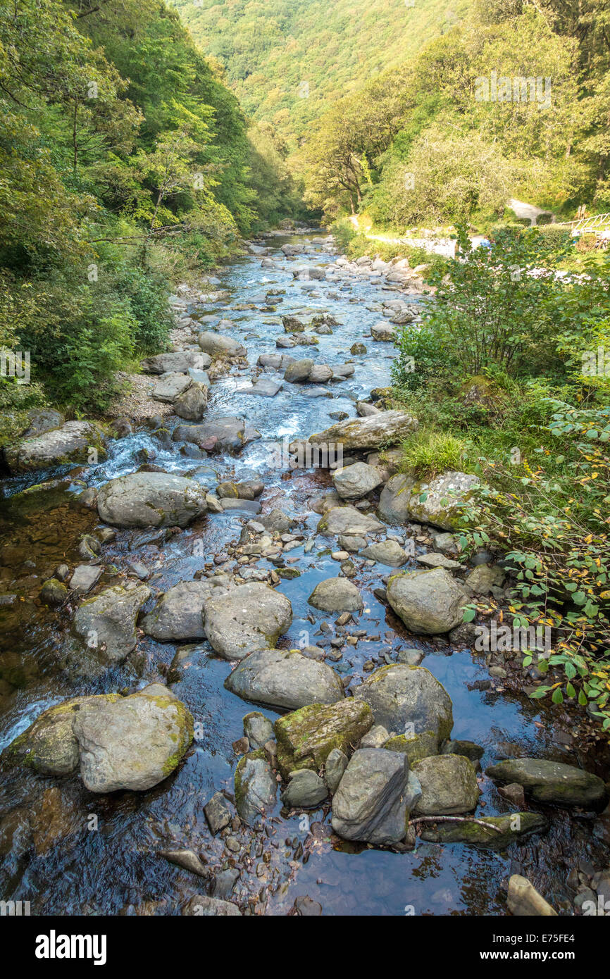Watersmeet river gorge in North Devon UK Stock Photo - Alamy