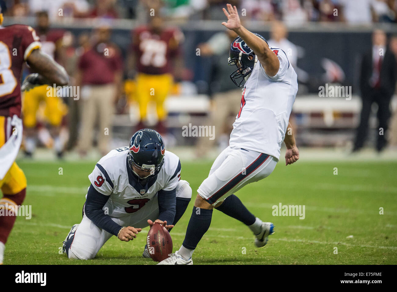 Houston, Texas, USA. 7th Sep, 2014. Houston Texans kicker Randy Bullock ...