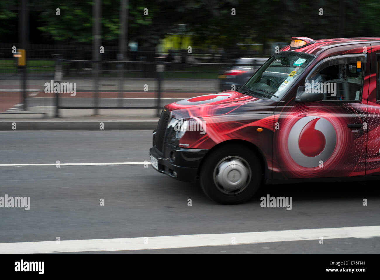 London taxi with livery hi-res stock photography and images - Alamy