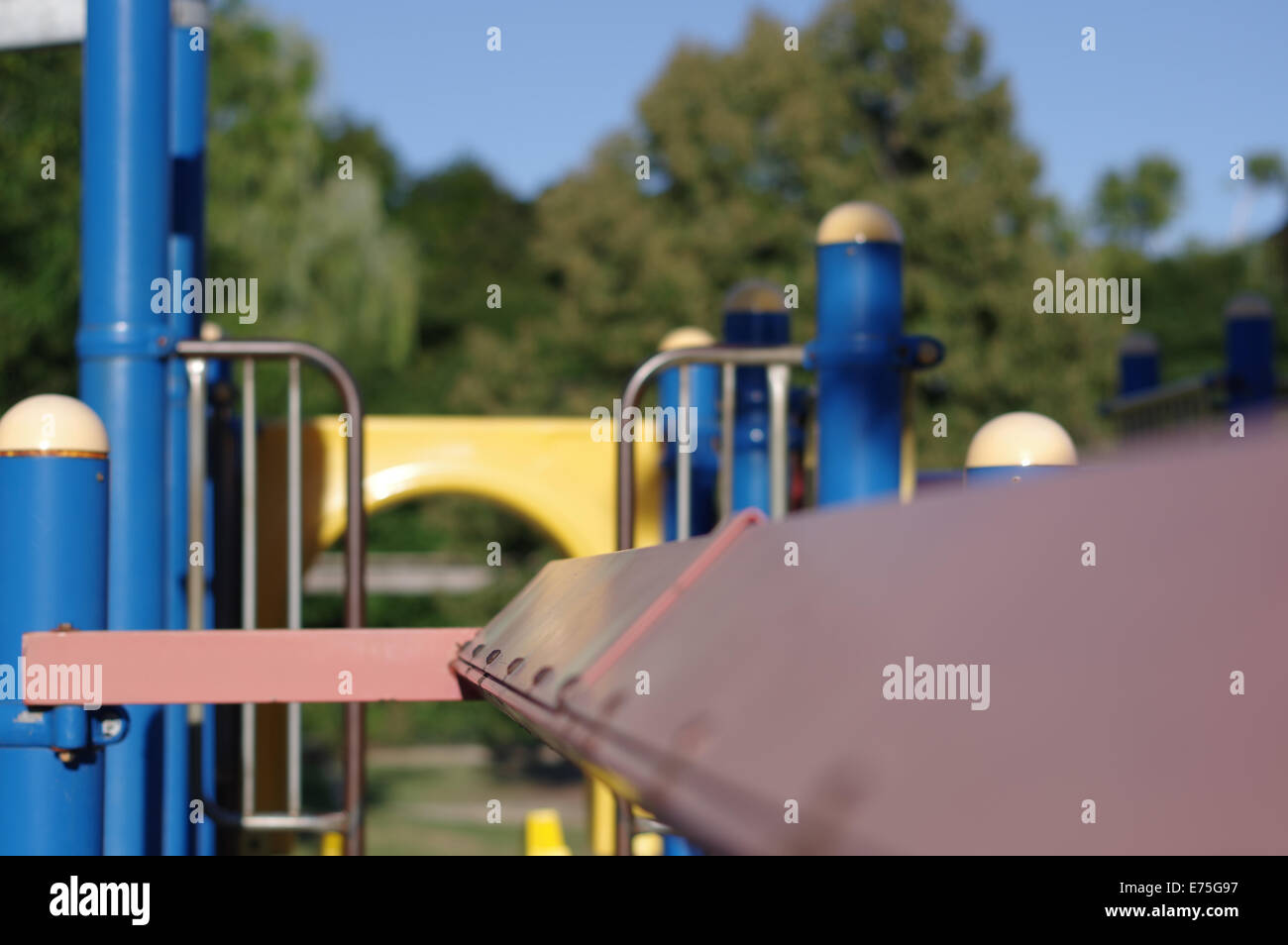 Abstract view of schoolyard playground Stock Photo - Alamy