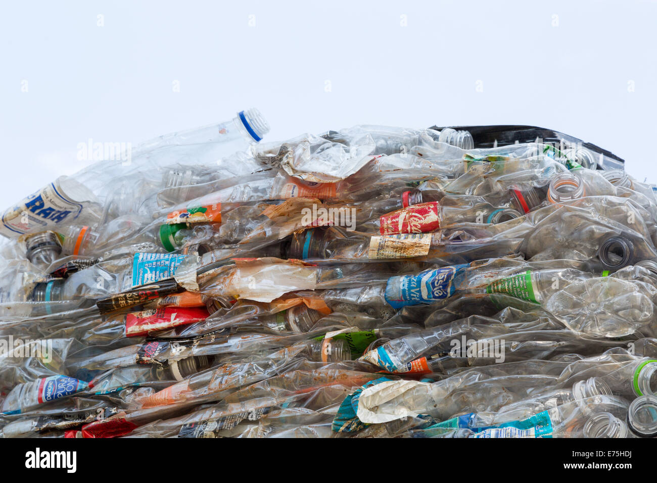 Flattened plastic bottles hi-res stock photography and images - Alamy