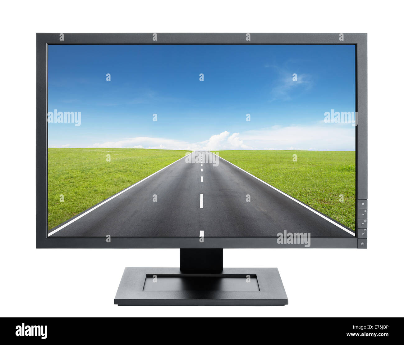 front view of monitor with picture on screen Stock Photo - Alamy
