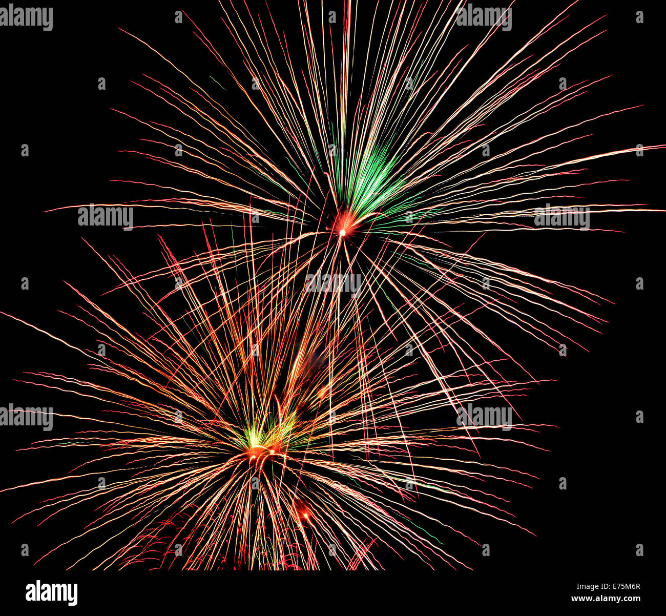 Colorful firework in night sky Stock Photo - Alamy