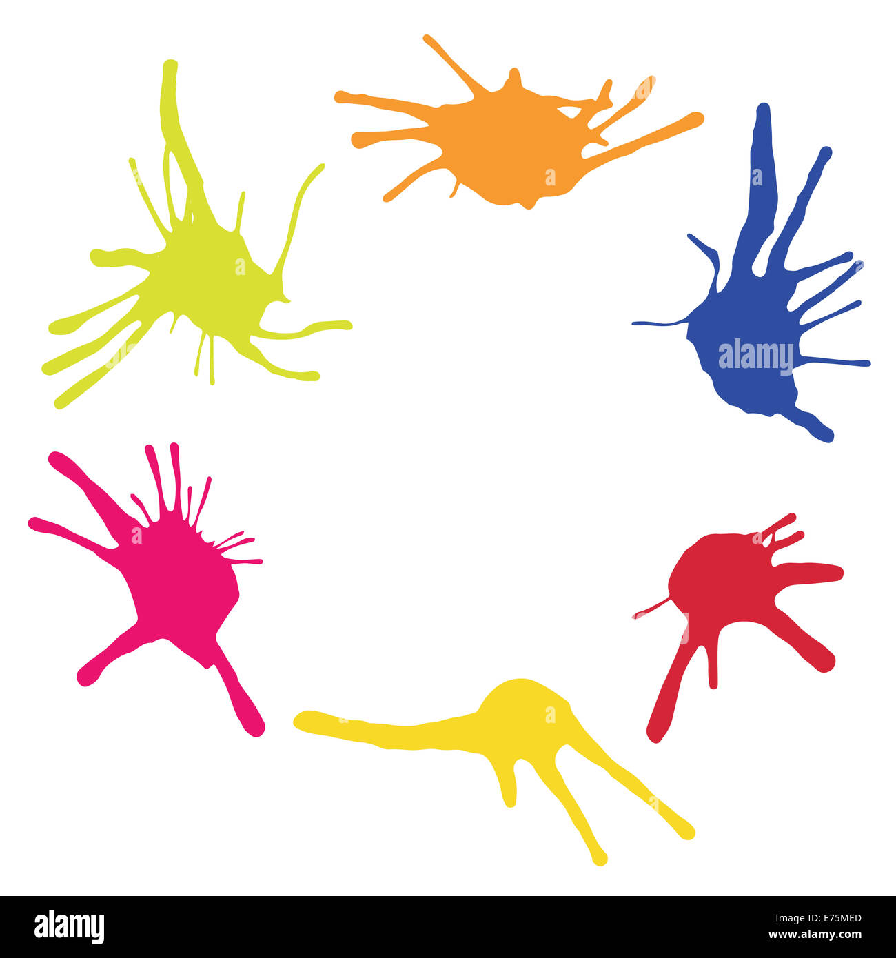 Frame from color blots Stock Photo - Alamy