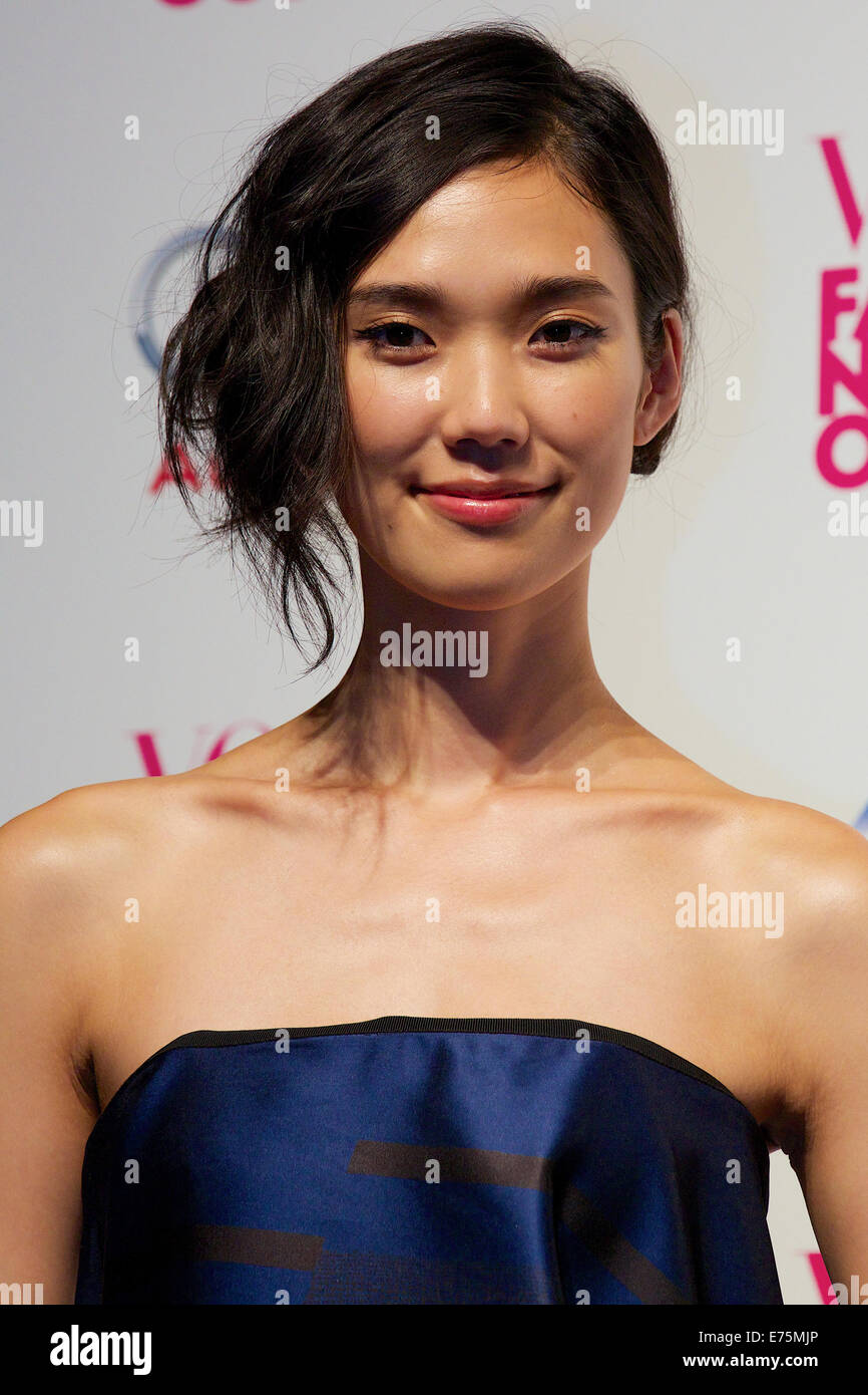 Tao, September 06, 2014 : Tokyo, Japan - Model Tao poses for the ...