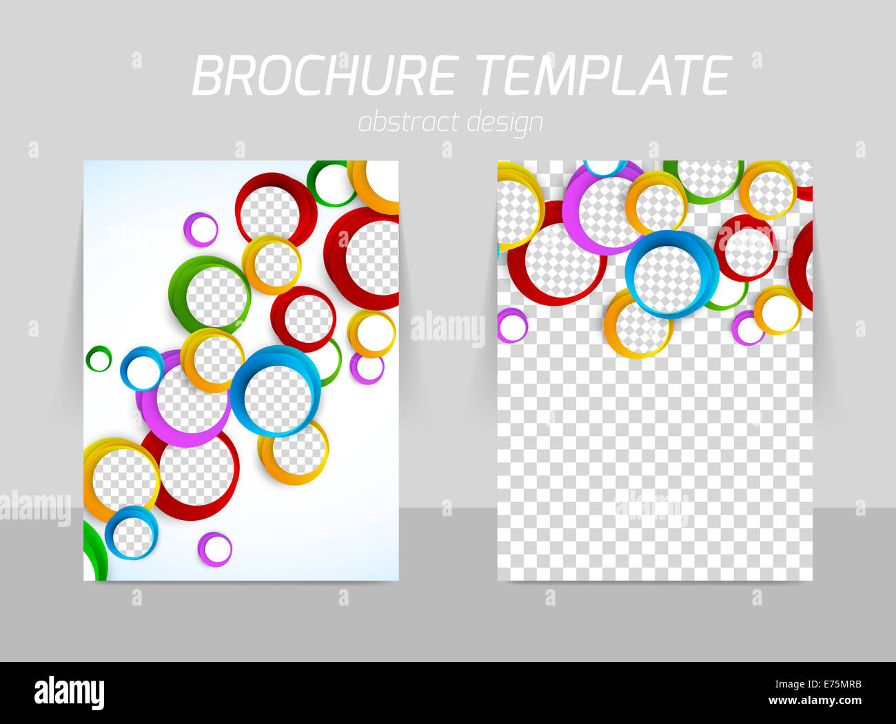 Flyer template back and front design Stock Photo - Alamy