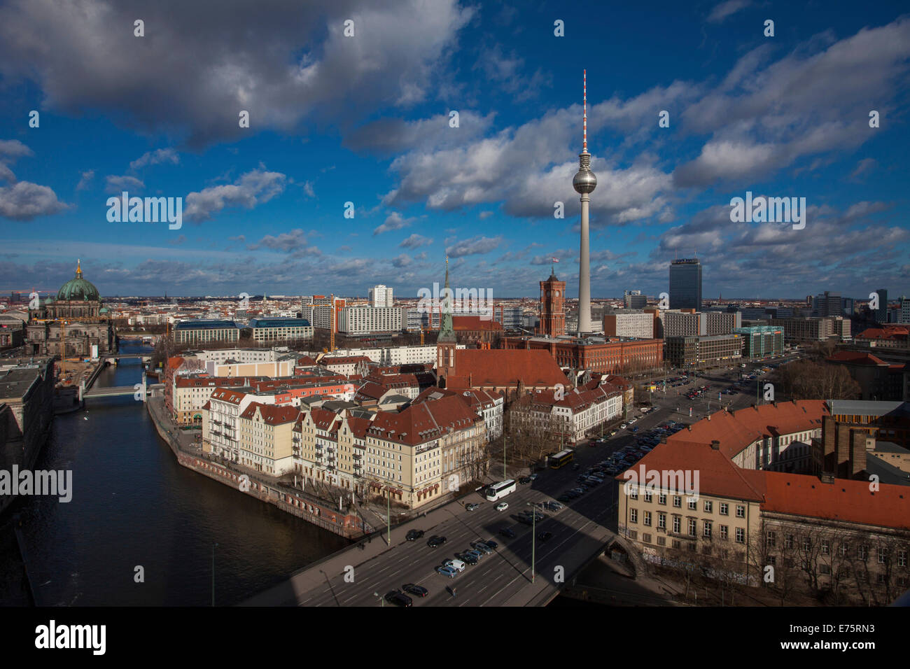 View of Alexanderplatz square and Berlin-Mitte quarter, Berlin, Germany ...