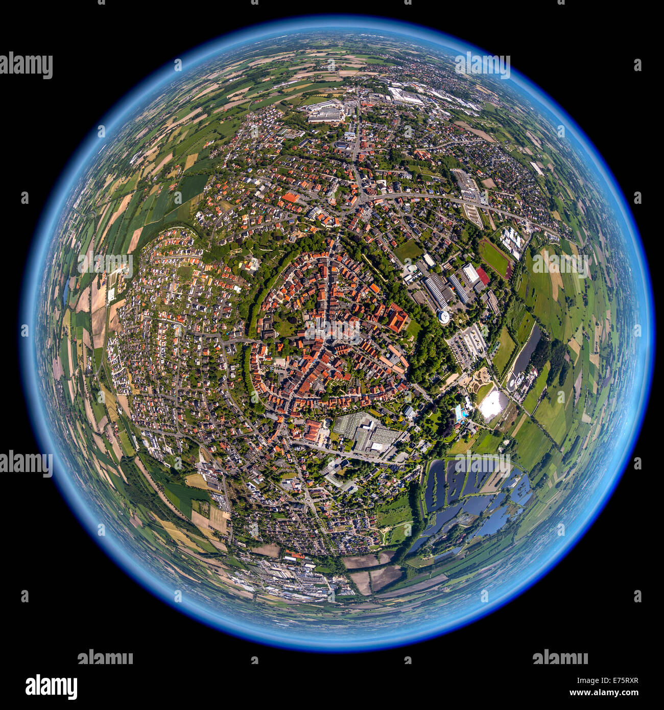 Aerial view of the town hi-res stock photography and images - Alamy