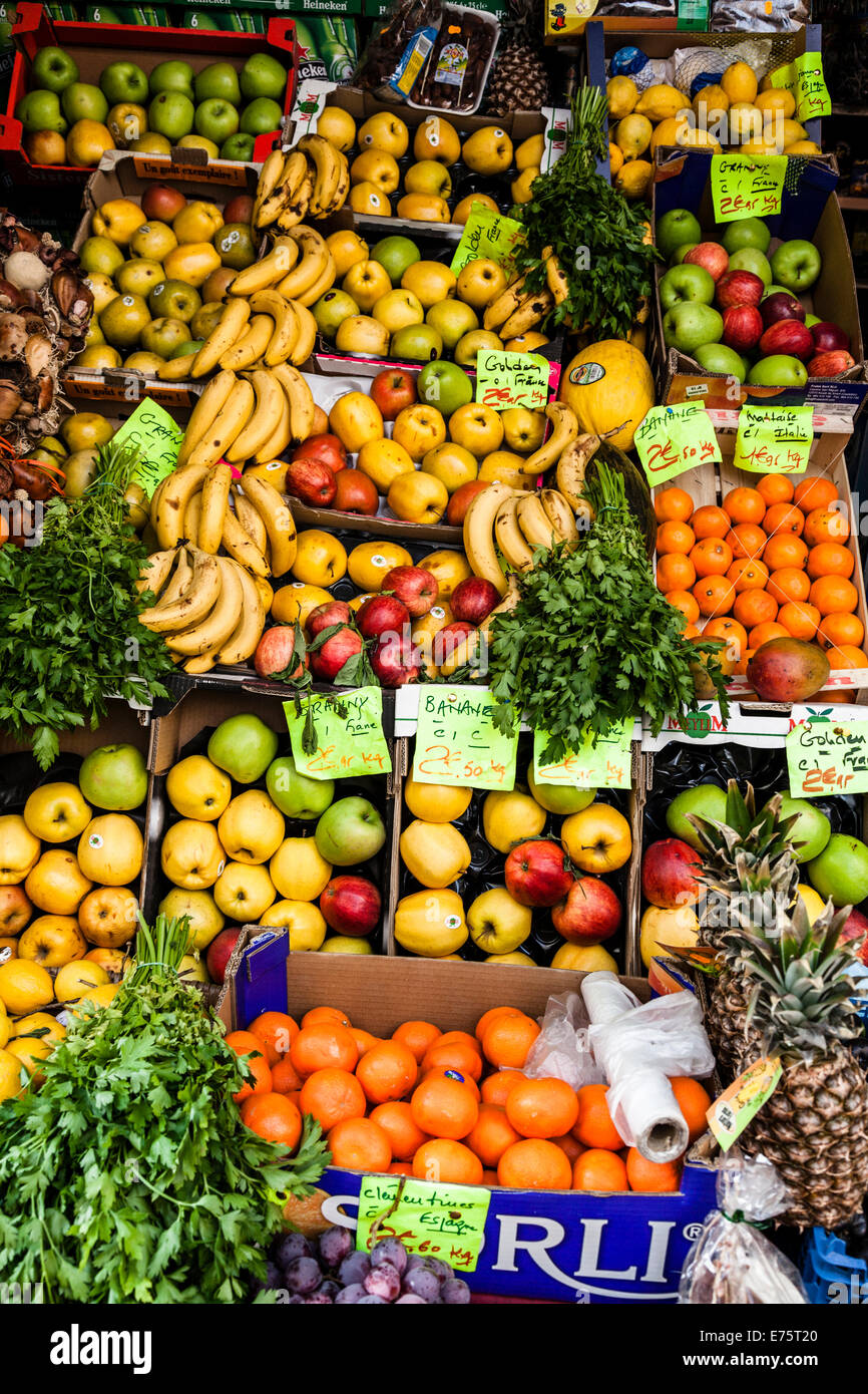 Fruit stall, France Stock Photo - Alamy