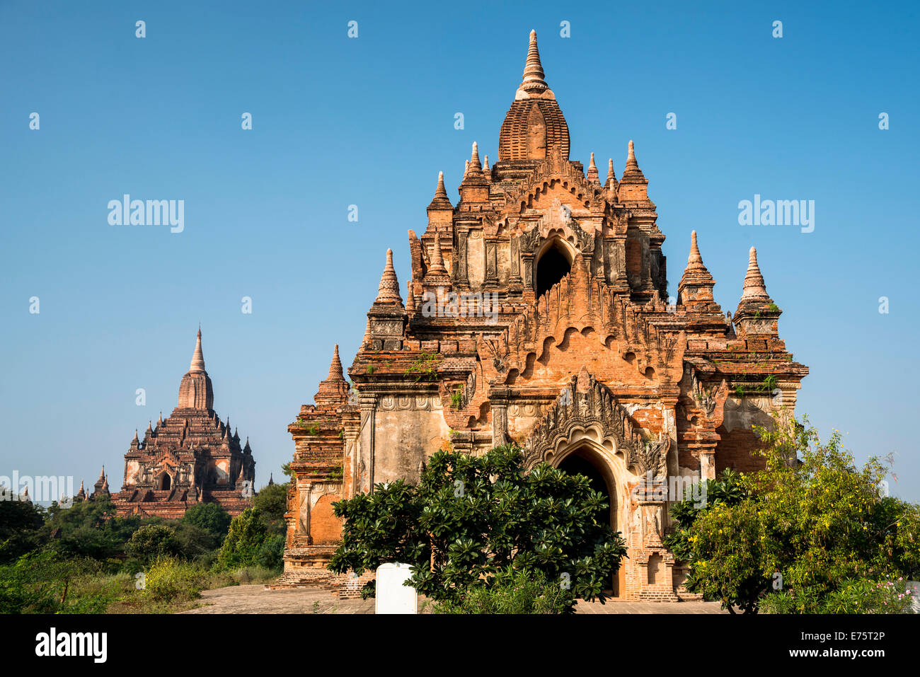 Temples, stupas and pagodas in the temple complex of the Plateau of ...