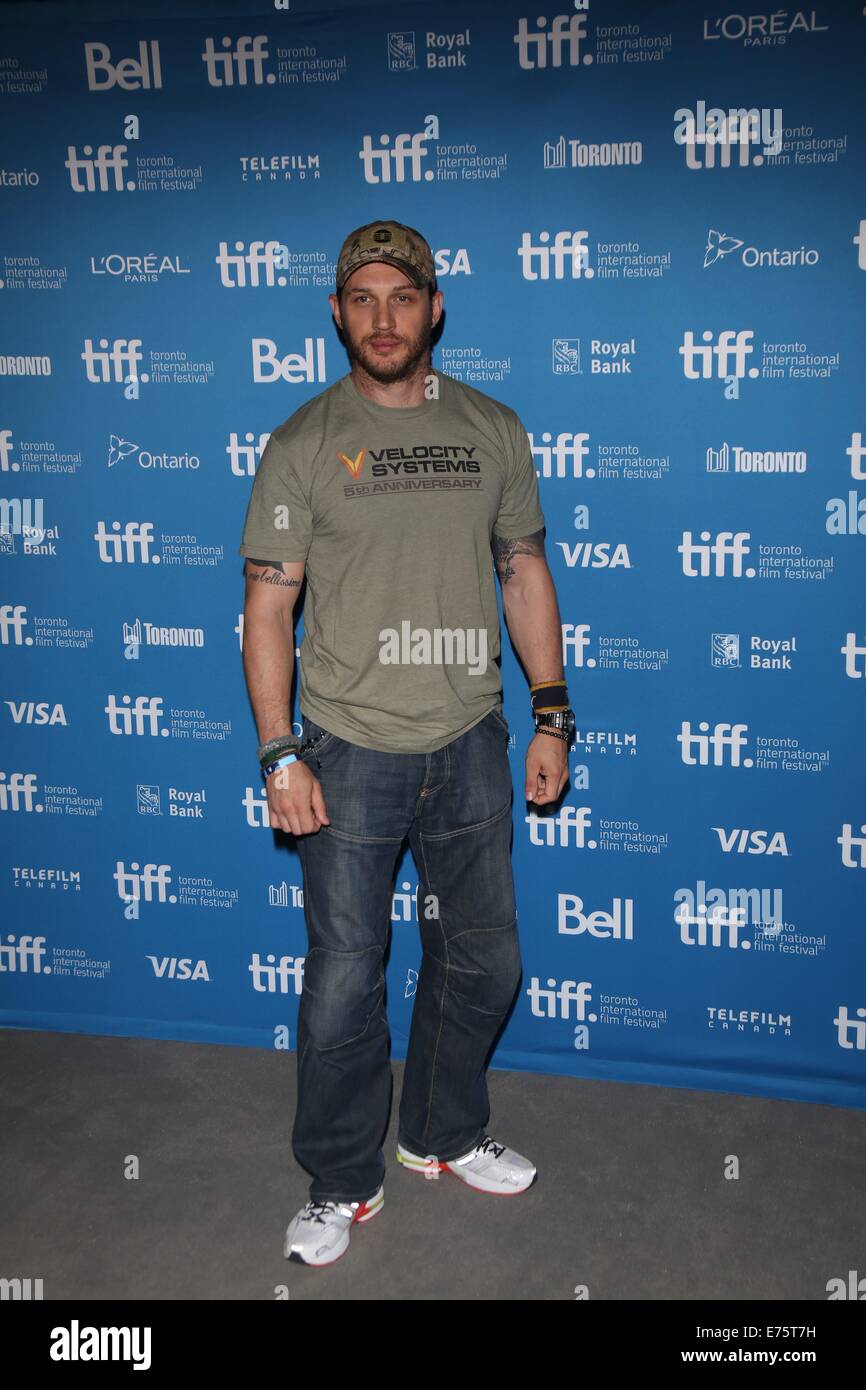 Toronto, Canada. 06th Sep, 2014. Actor Tom Hardy poses at the photocall ...