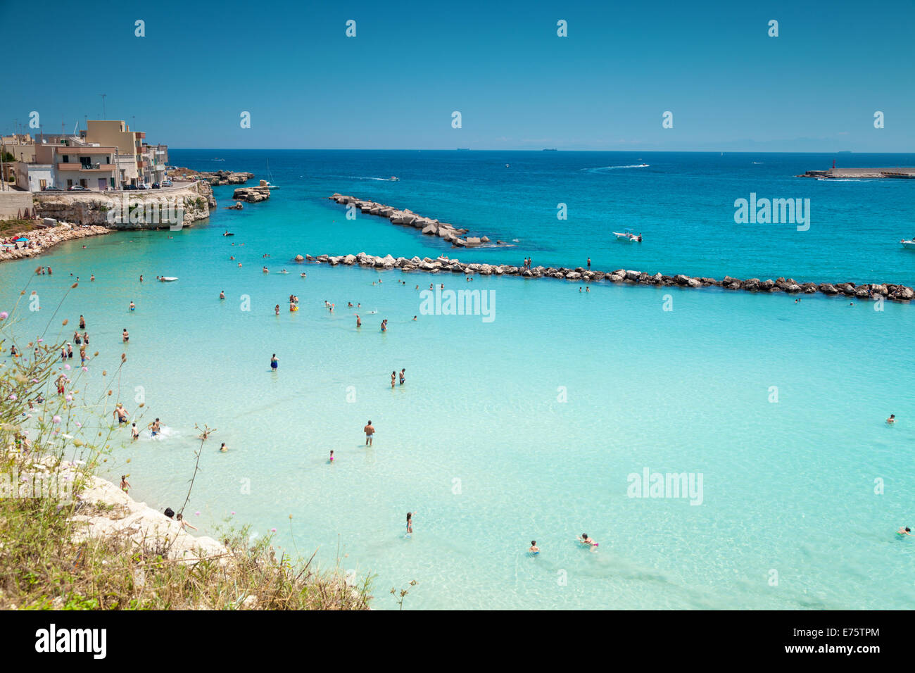 Town beach otranto puglia south hi-res stock photography and images - Alamy