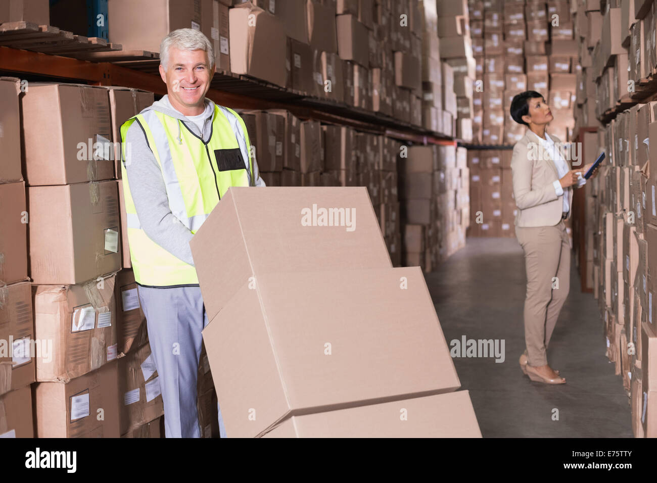 Moving trolley cardboard boxes hi-res stock photography and images - Alamy