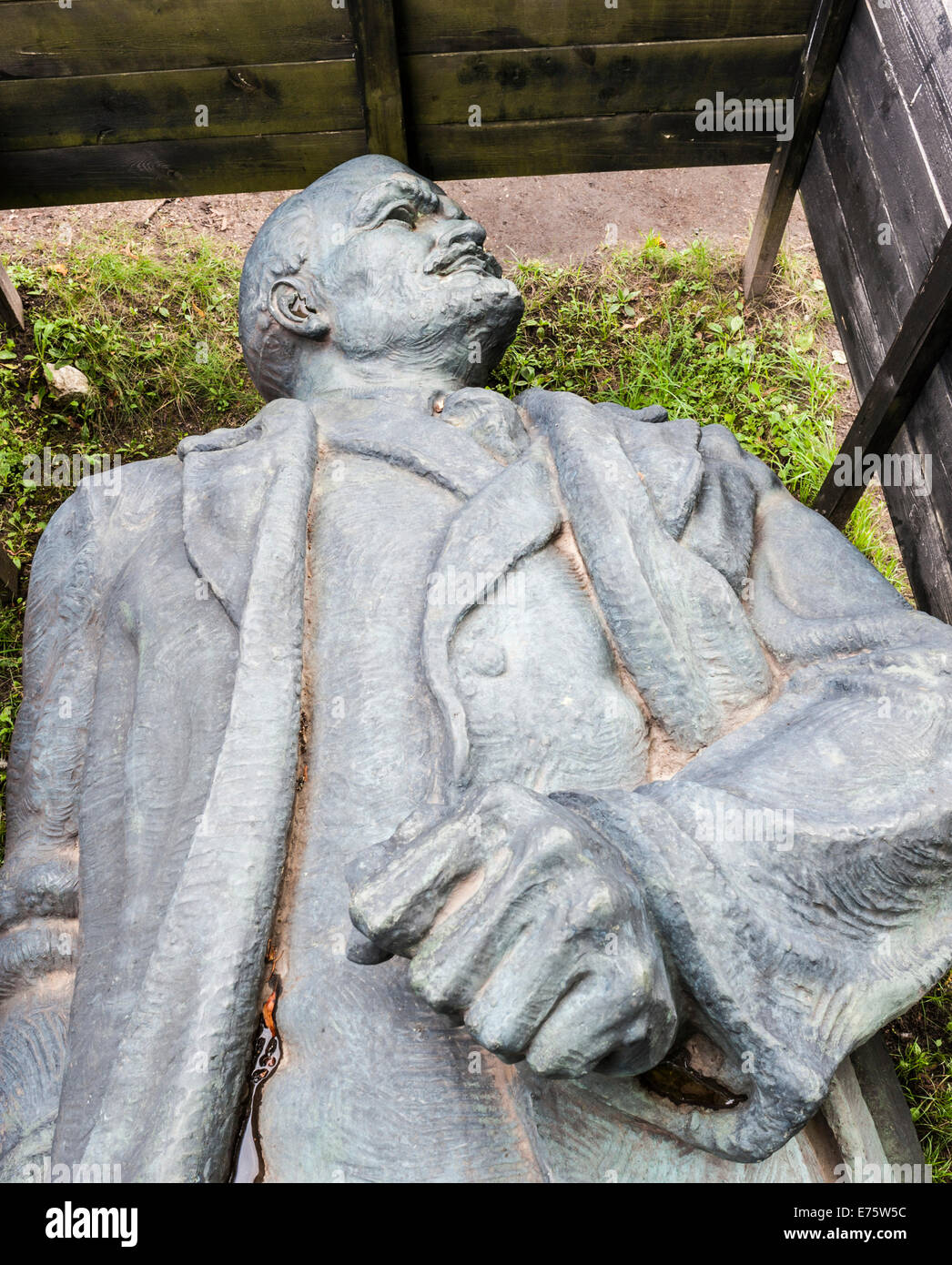 Monument to Lenin, 1959, dismantled in 1990, symbolically put into a ...