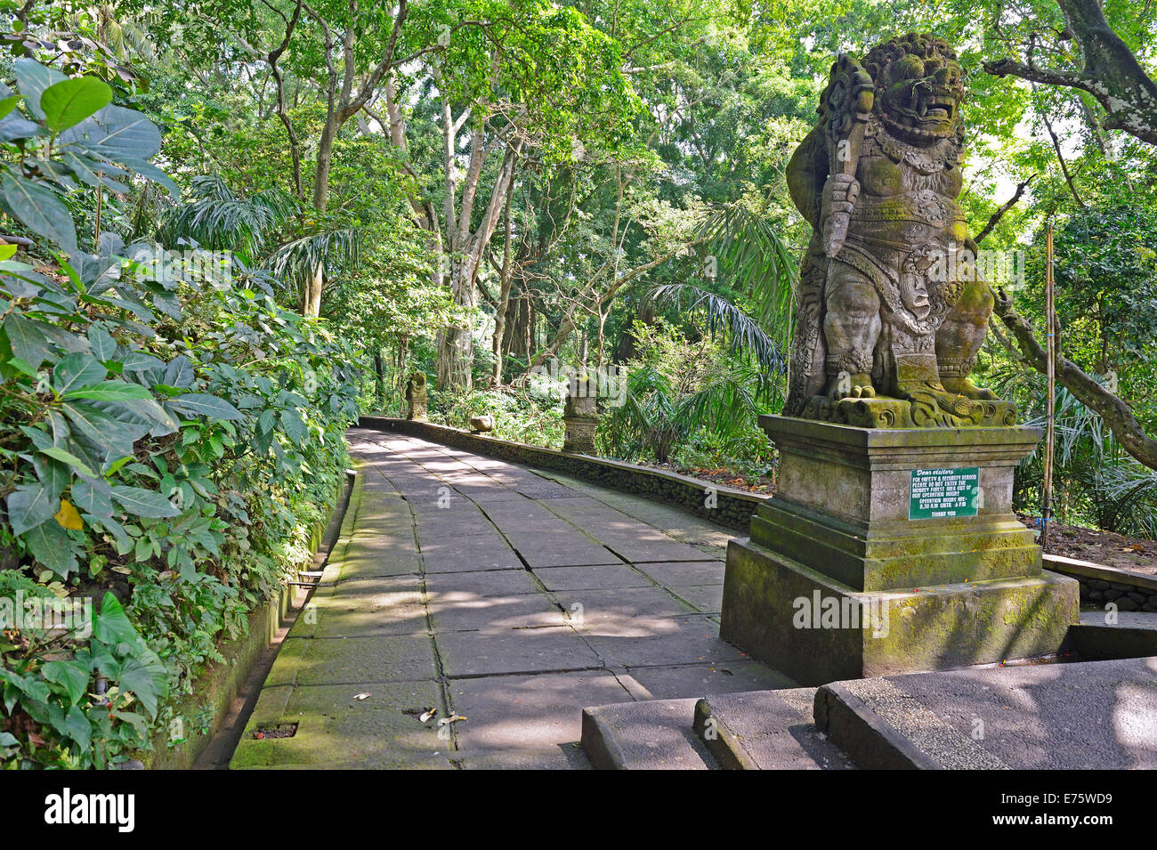 Entrance to the Ubud Monkey Forest, Ubud, Bali, Indonesia Stock Photo ...