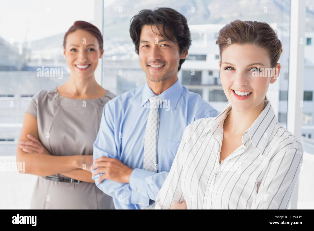 Business team standing all together Stock Photo - Alamy