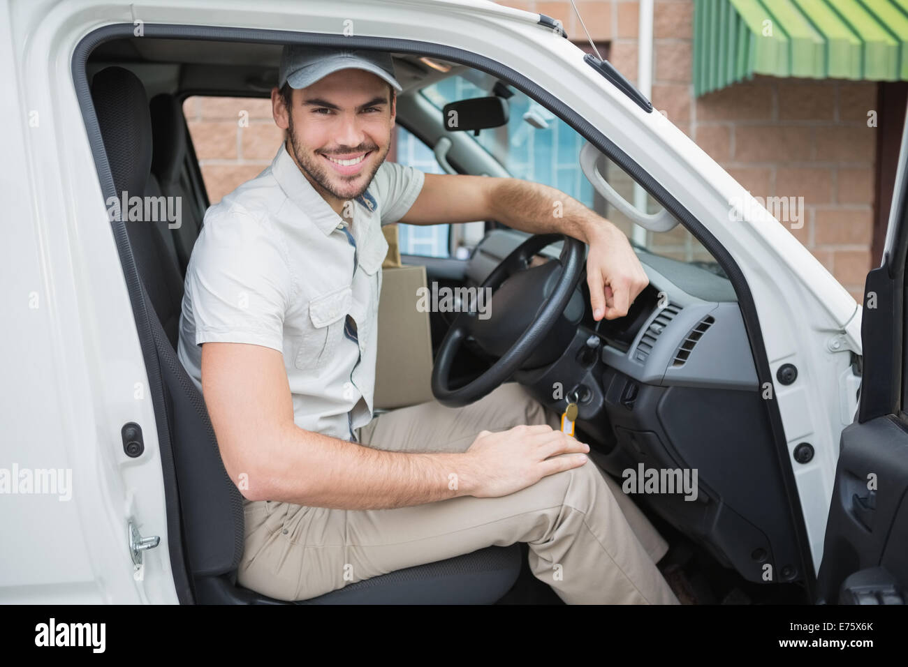 Male van driver working hi-res stock photography and images - Alamy