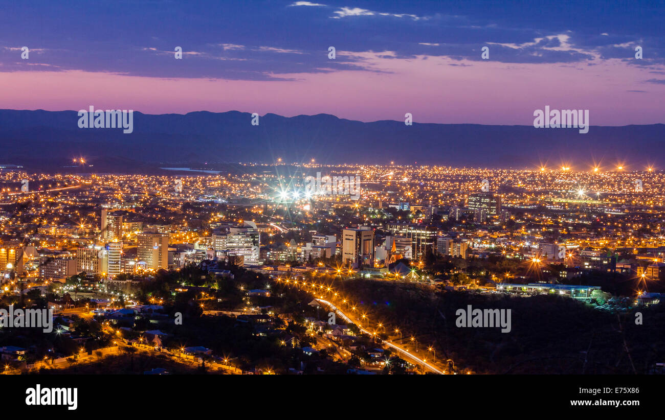 City centre a night, Windhoek, Namibia Stock Photo - Alamy