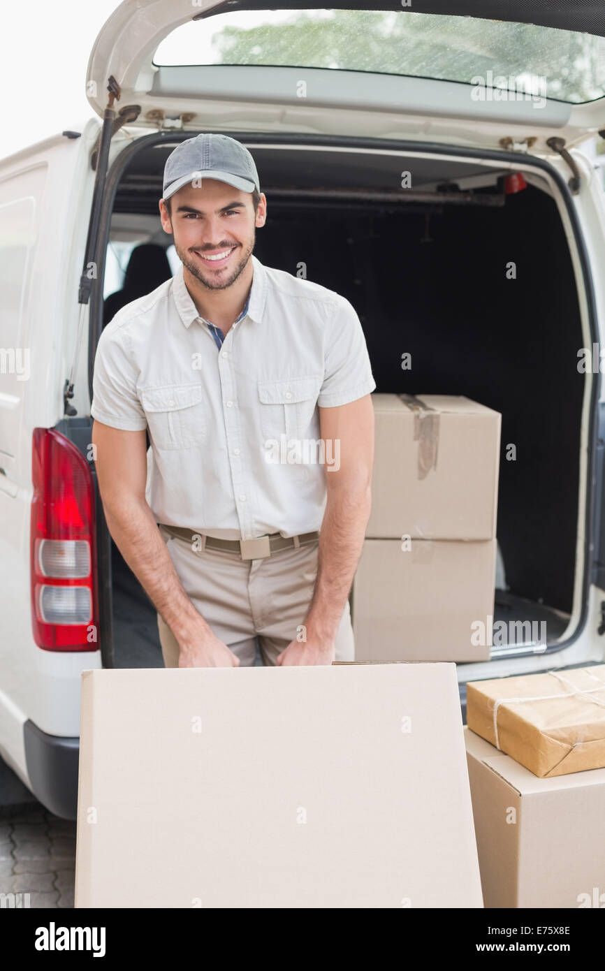 Delivery driver with boxes High Resolution Stock Photography and Images ...