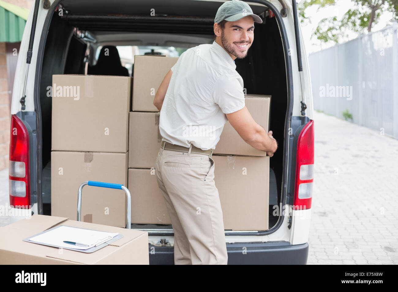 Business Van Loading With Boxes High Resolution Stock Photography and ...