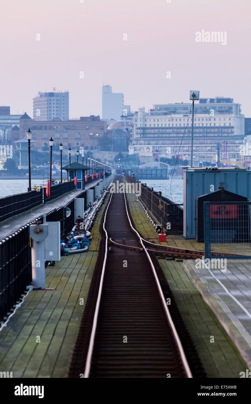 Looking Towards the Town of Southend from End of Pier Stock Photo - Alamy