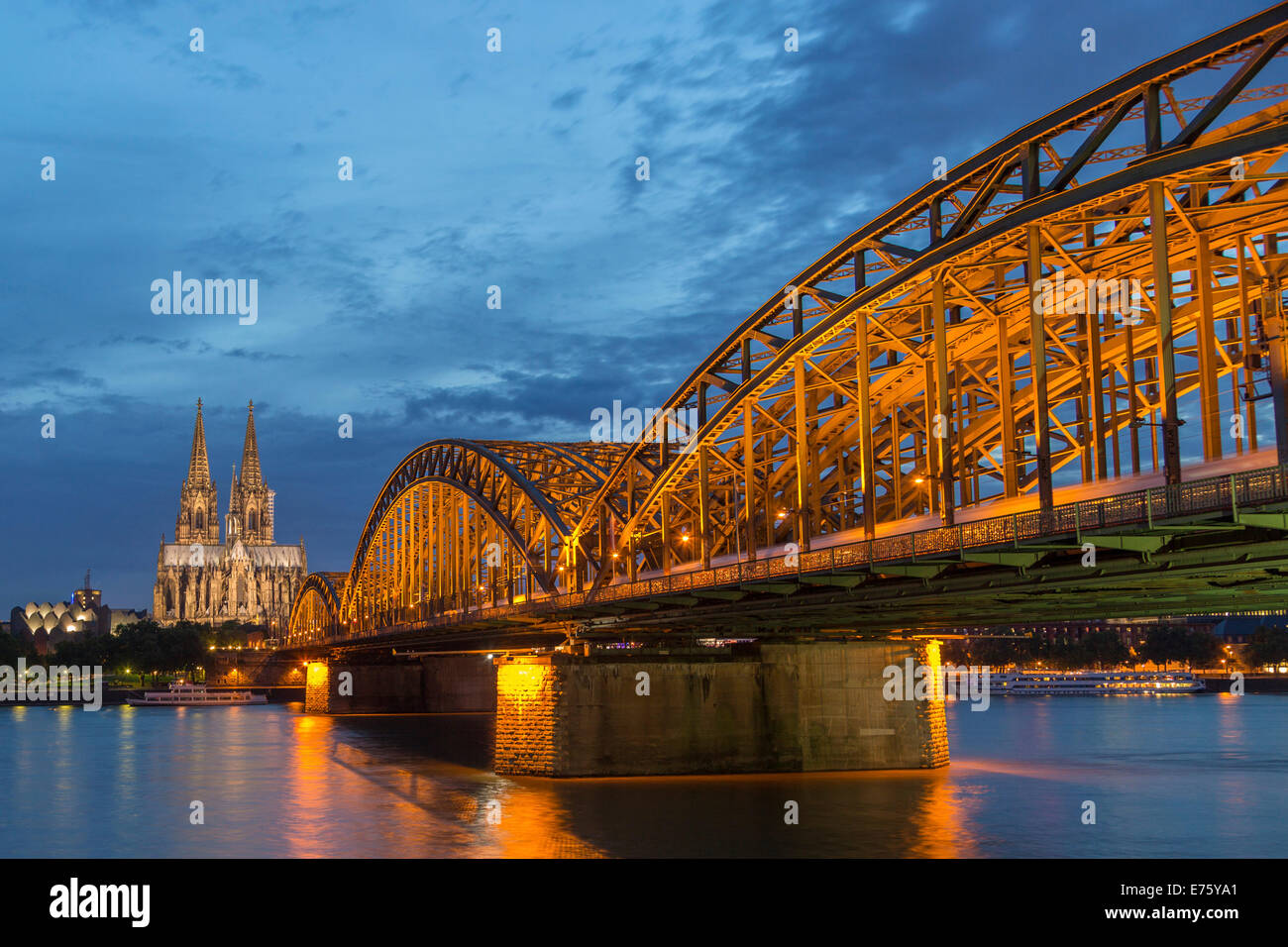 Cologne Cathedral with Hohenzollern Bridge and Cologne Philharmonic ...