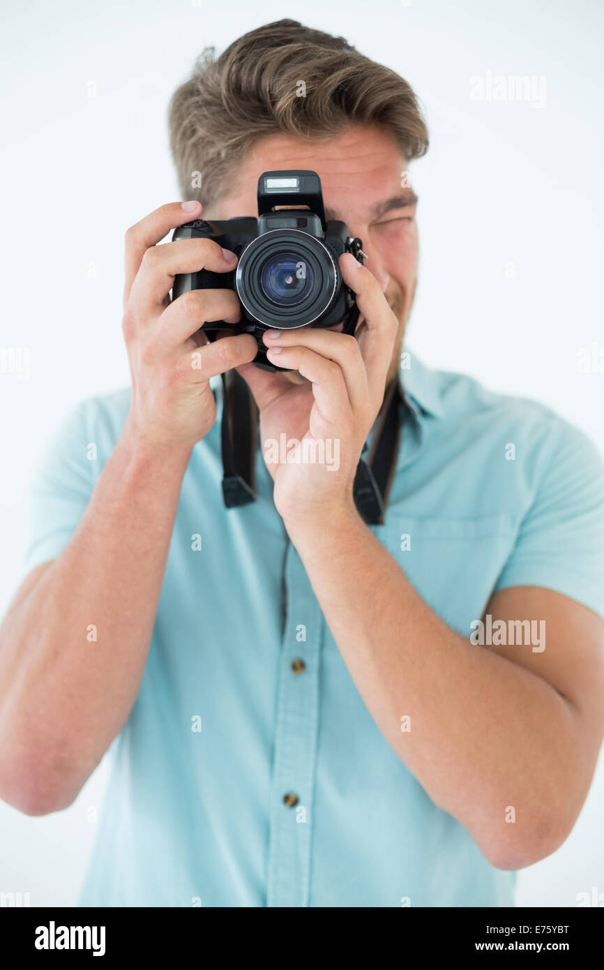 Portrait of a handsome male photographer Stock Photo - Alamy