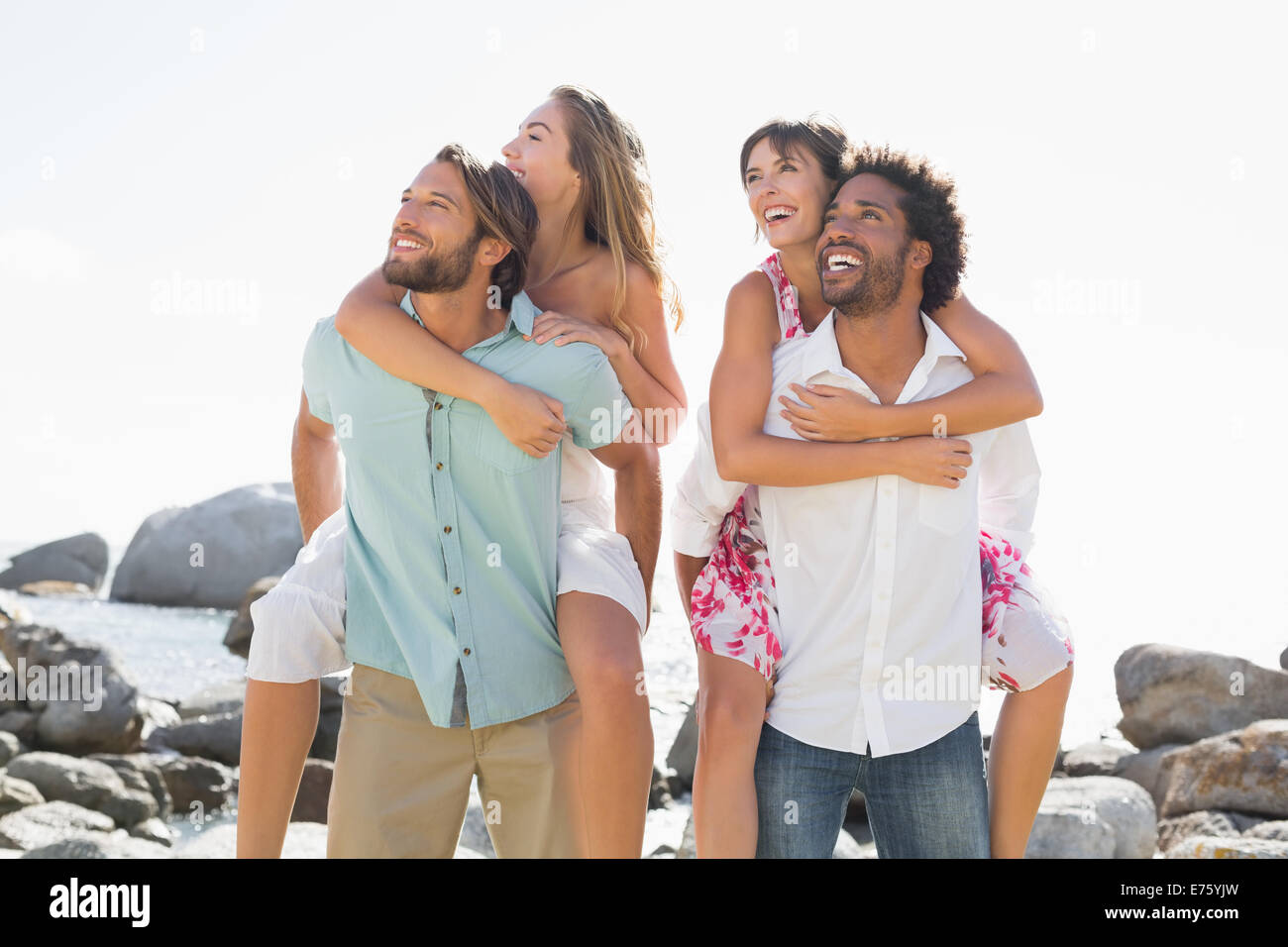 Gorgeous friends having fun together Stock Photo - Alamy