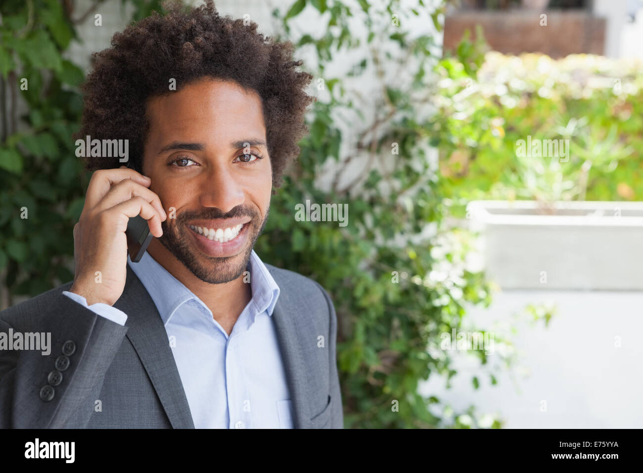Handsome businessman on the phone Stock Photo - Alamy