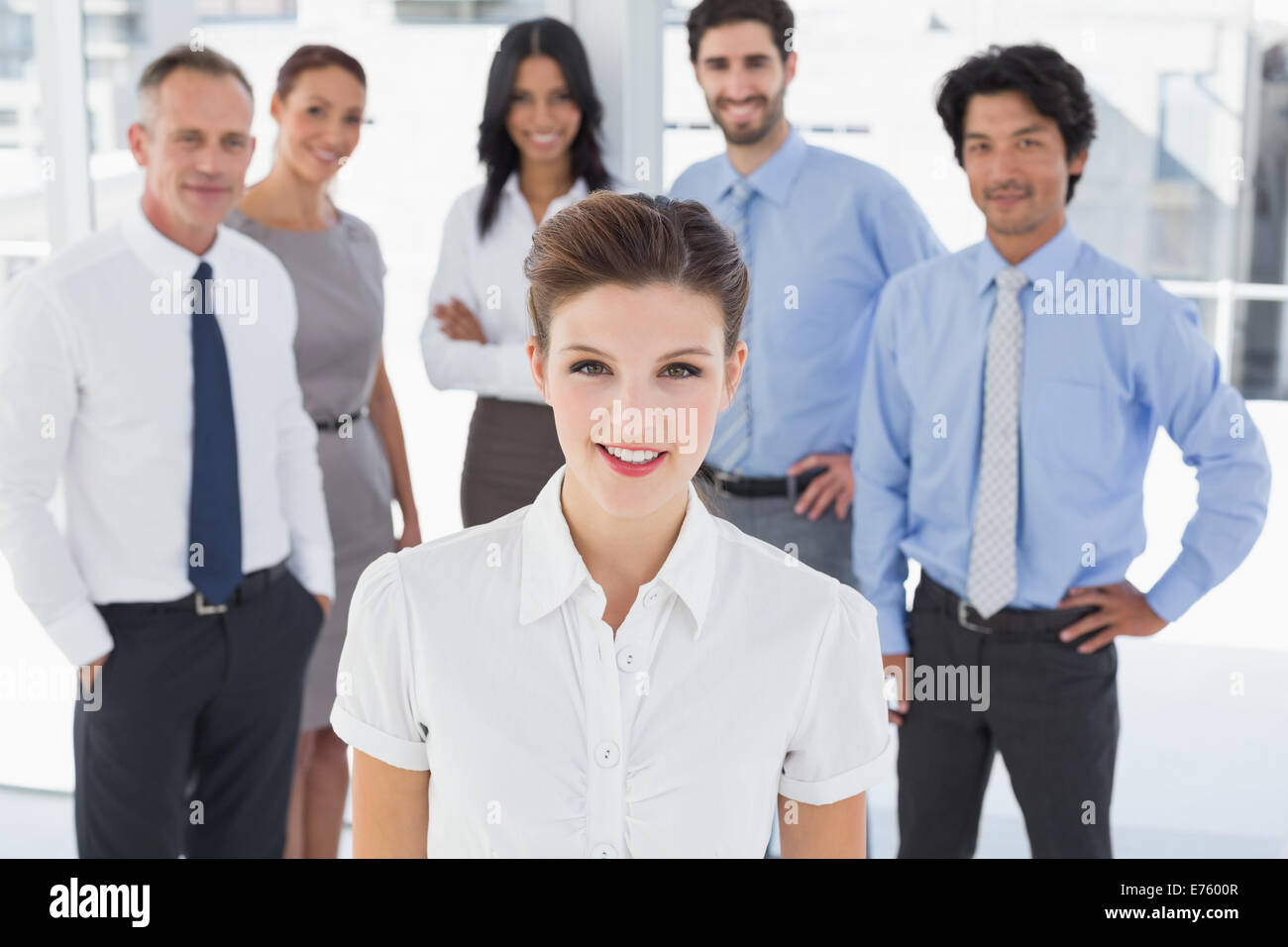 Business woman smiling hi-res stock photography and images - Alamy