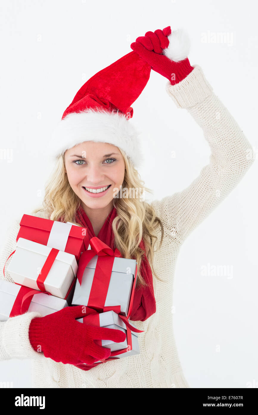 Female santa looking gifts hi-res stock photography and images - Alamy