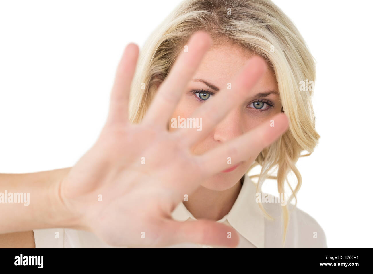 Hand signals woman hi-res stock photography and images - Alamy