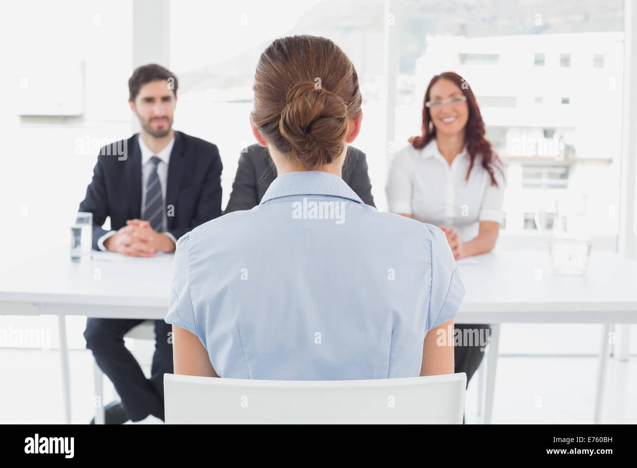 Businesswoman in a work interview Stock Photo - Alamy