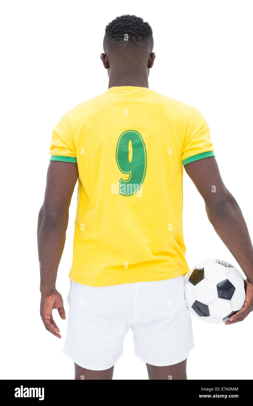 Rear view of Brazilian football player Stock Photo - Alamy