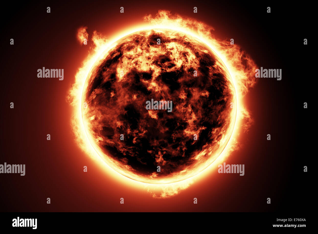 Large fire ball of the sun Stock Photo - Alamy