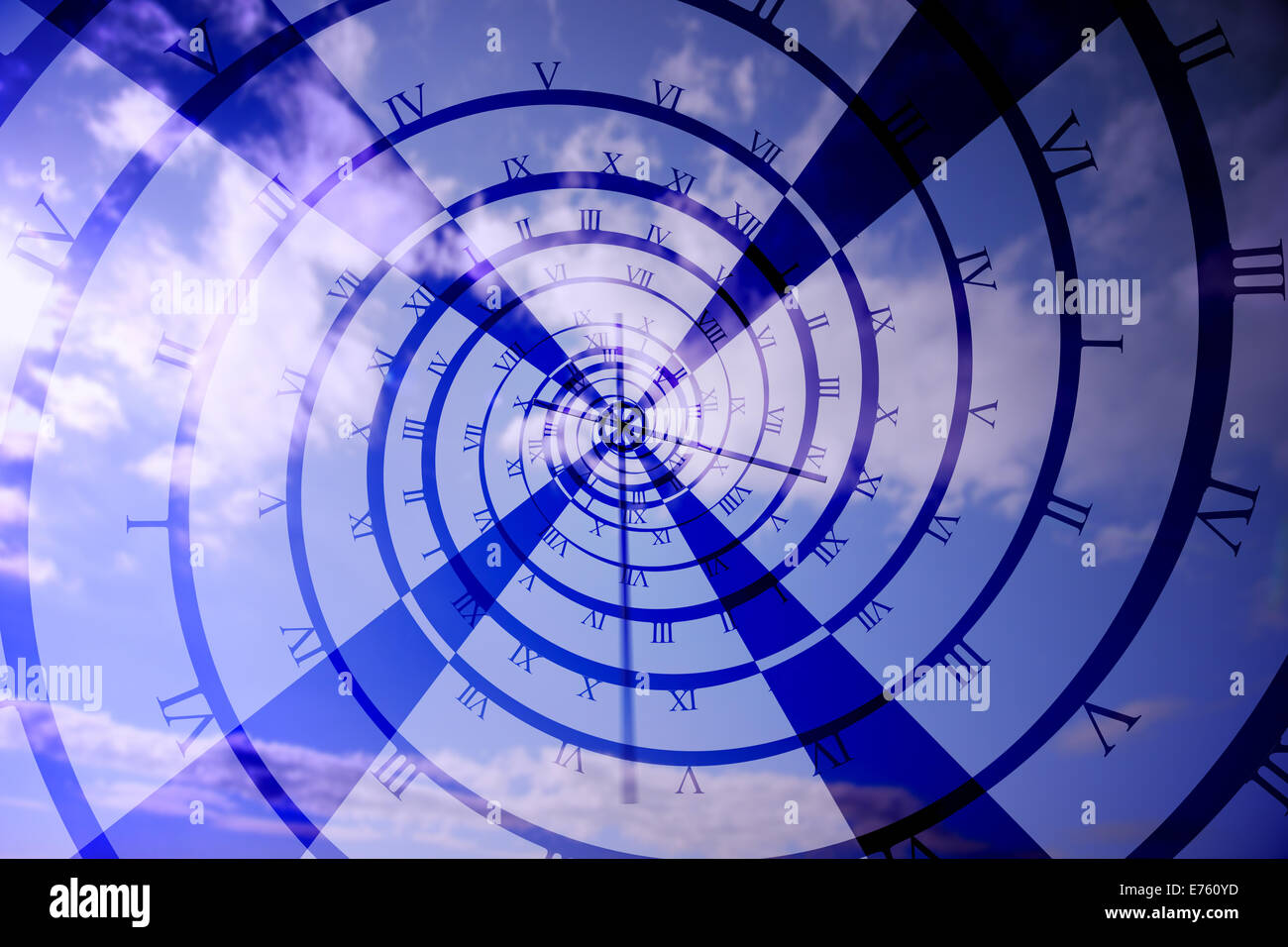 Numeral clock spiral hi-res stock photography and images - Alamy
